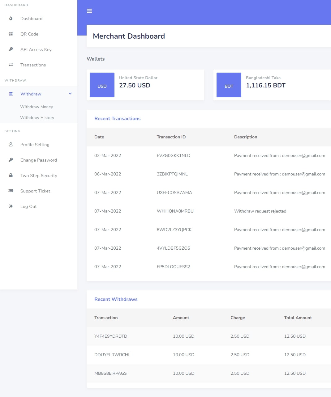 Genius Wallet - Advanced Wallet CMS with Payment Gateway API by GeniusOcean